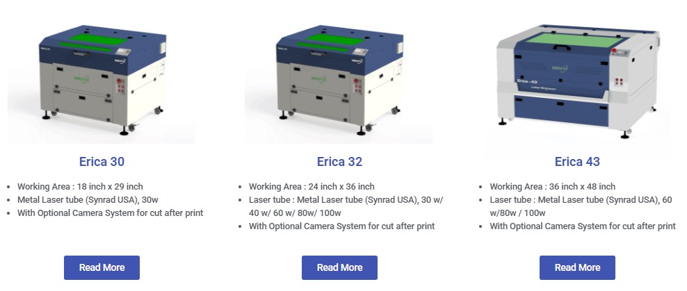 ERICA Series with Metal Laser Tube (SYNRAD, USA) High Speed Laser